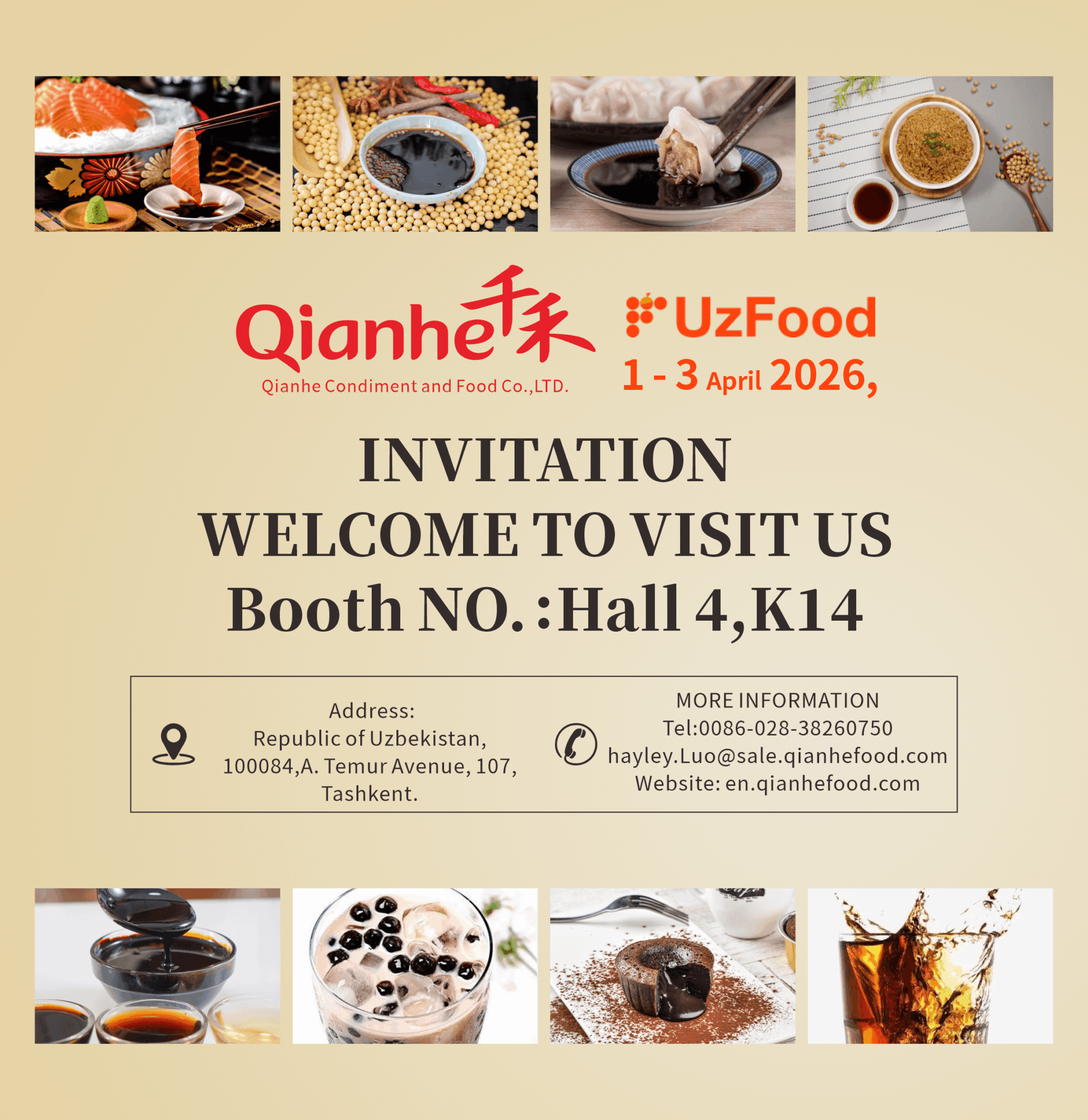 Qianhe at UzFood 2026: Showcasing 30 Years of Healthy Seasoning ...